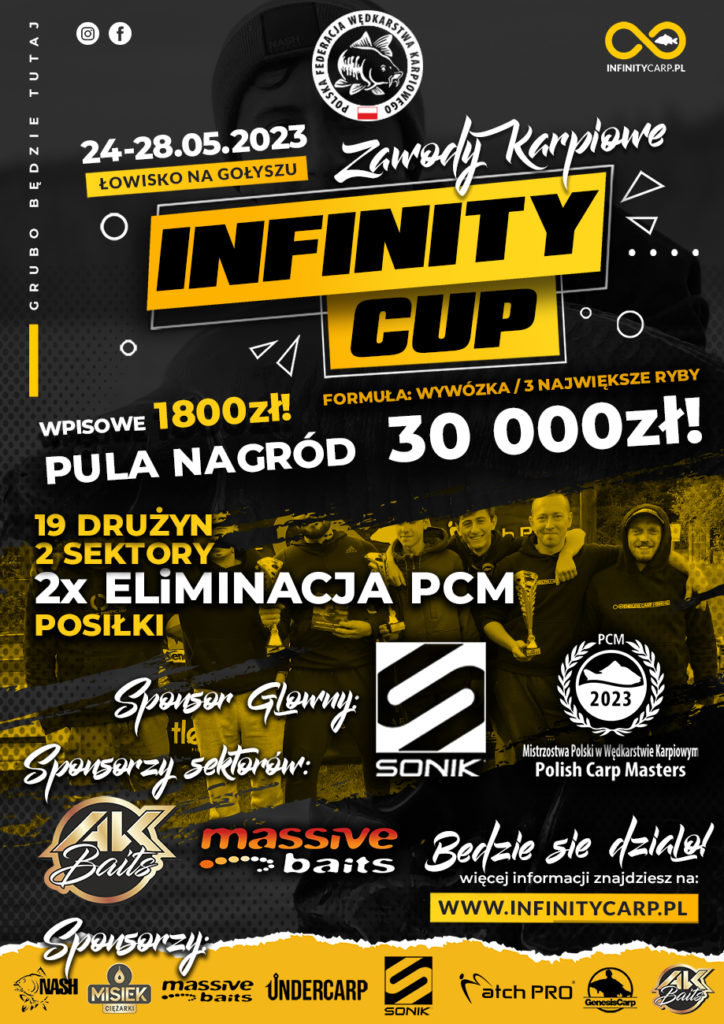 INFINITY CUP 2023 - ŁOWISKO GOŁYSZ - REGULAMIN ZAWODÓW - InfinityCarp.pl